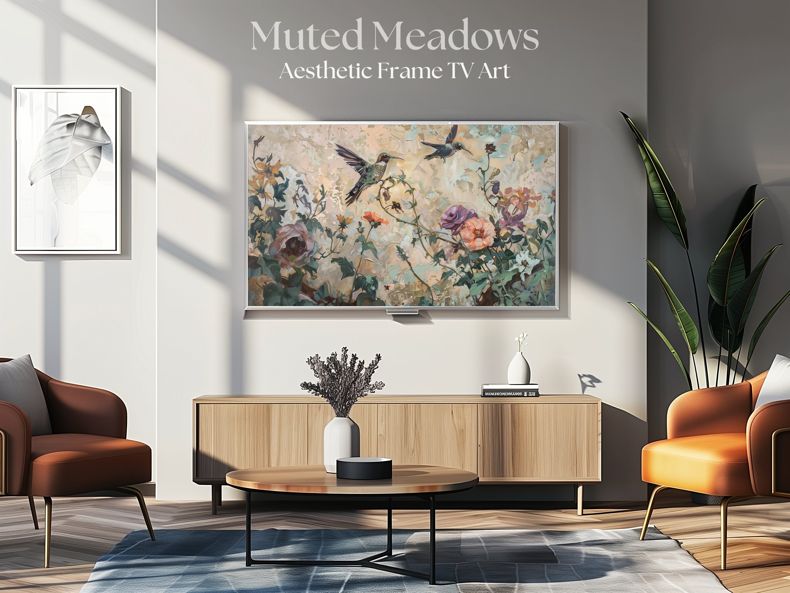 Wildflower Waltz: A Hummingbird's Flight, Frame TV Art, Digital Spring ...