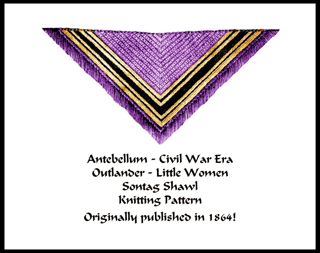 Antebellum Civil War Sontag Crochet Pattern PDF DOWNLOAD 1864 Crossover ...