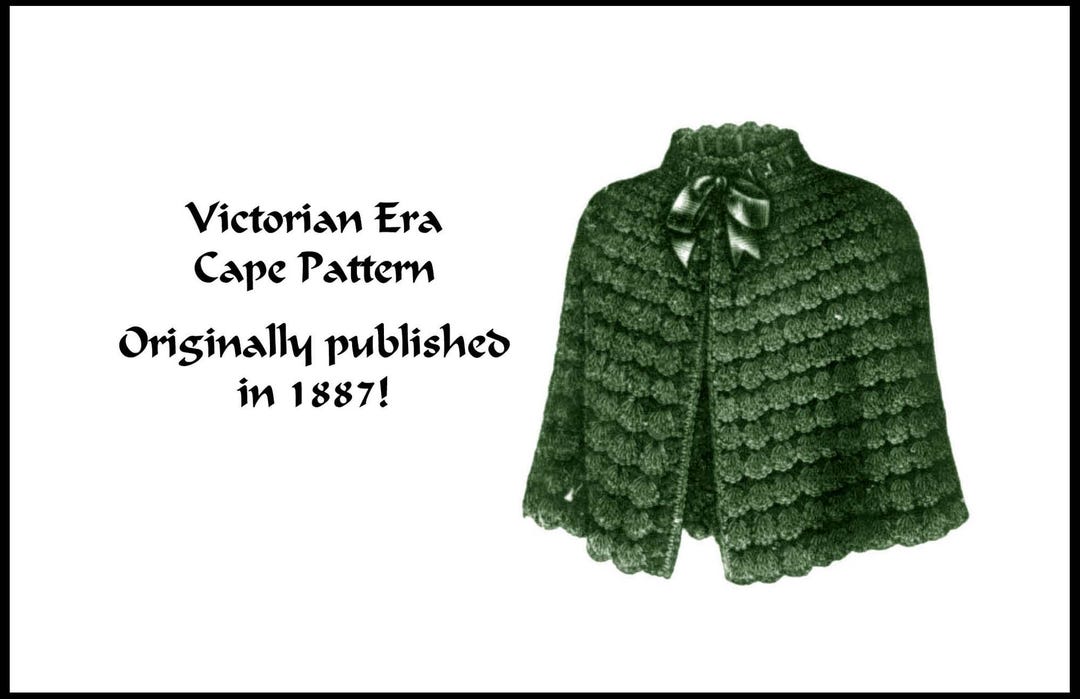 Victorian Shoulder Cape Crochet Pattern 1887 PDF DOWNLOAD Mantle ...