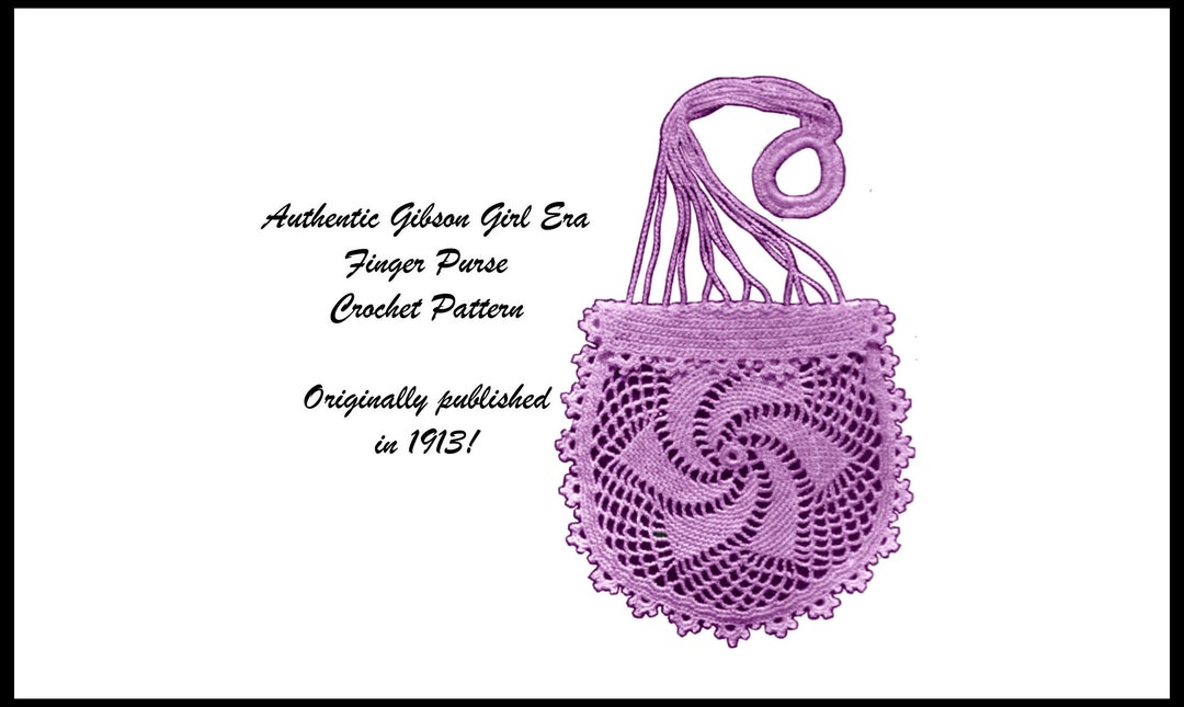 1913 Edwardian Titanic Era Gibson Girl Wrist Purse Bag PDF DOWNLOAD DIY ...