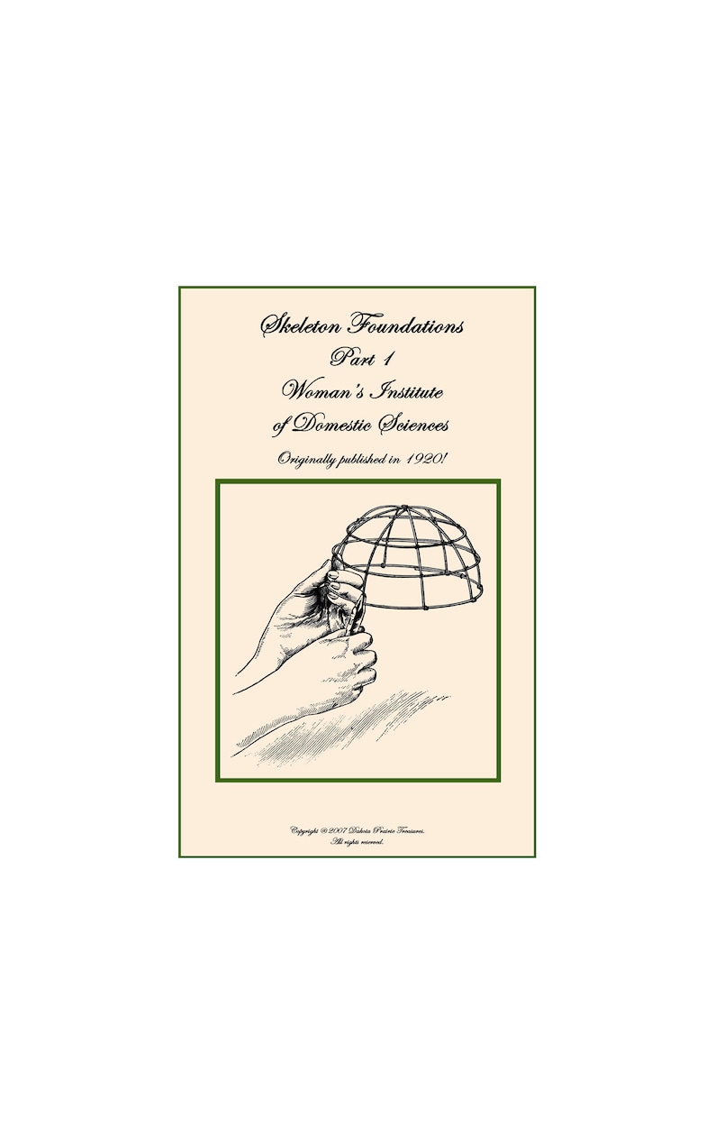 Skeleton Foundations Millinery Book Make Roaring 20s 1920 Flapper Wire ...