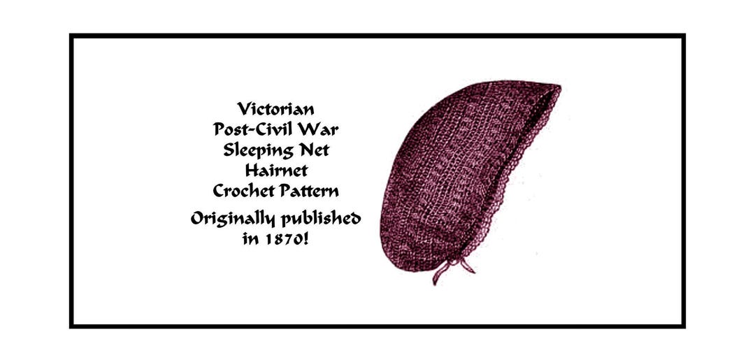Post-civil War Cap Crochet Pattern PDF DOWNLOAD 1870 Victorian Milk ...
