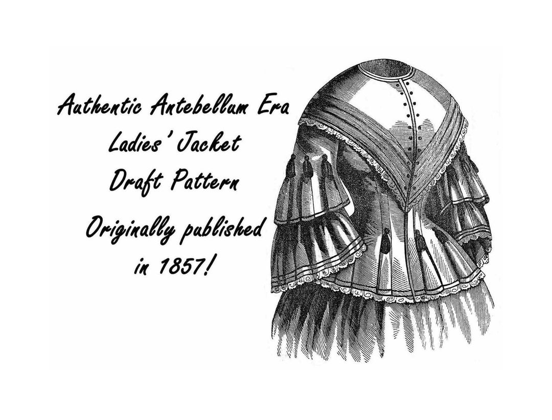 Antebellum Jacket Draft Pattern 1857 Pre-civil War Victorian Historical ...