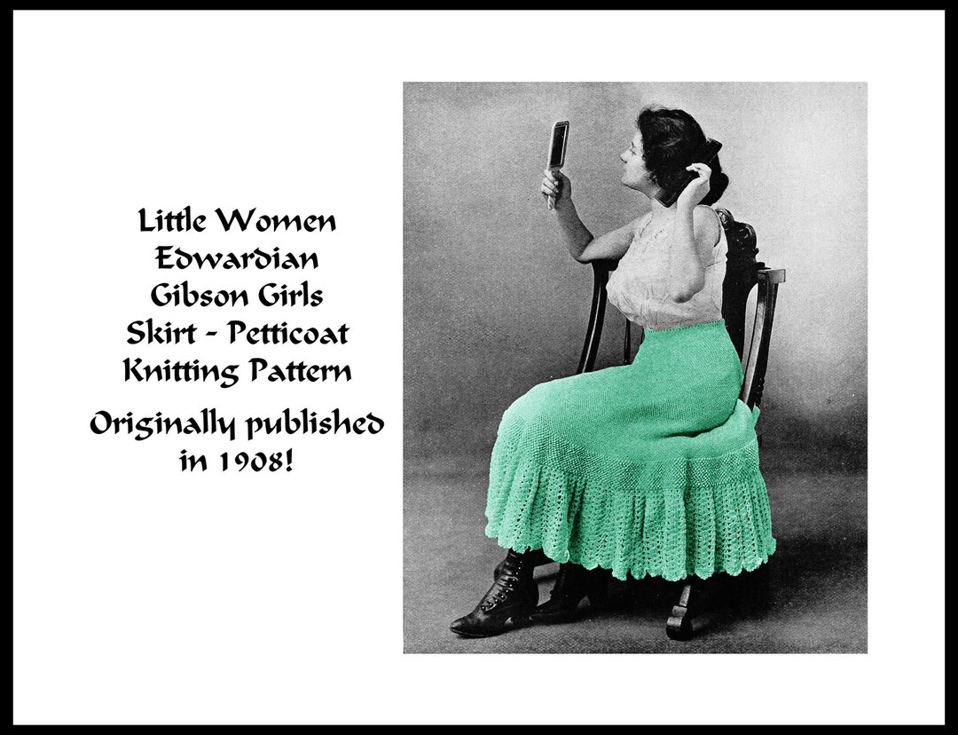 Vintage Skirt Crochet Pattern 1908 PDF DOWNLOAD Elegant Historic ...