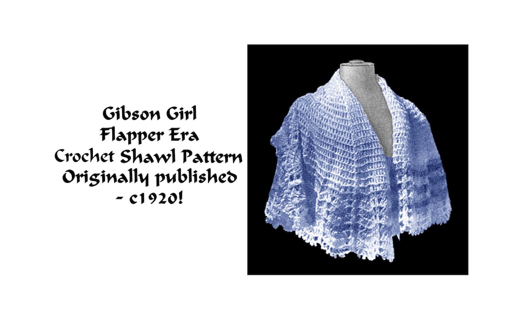 Patrón de crochet para chal circular c1920 DESCARGAR Flapper Edwardian ...