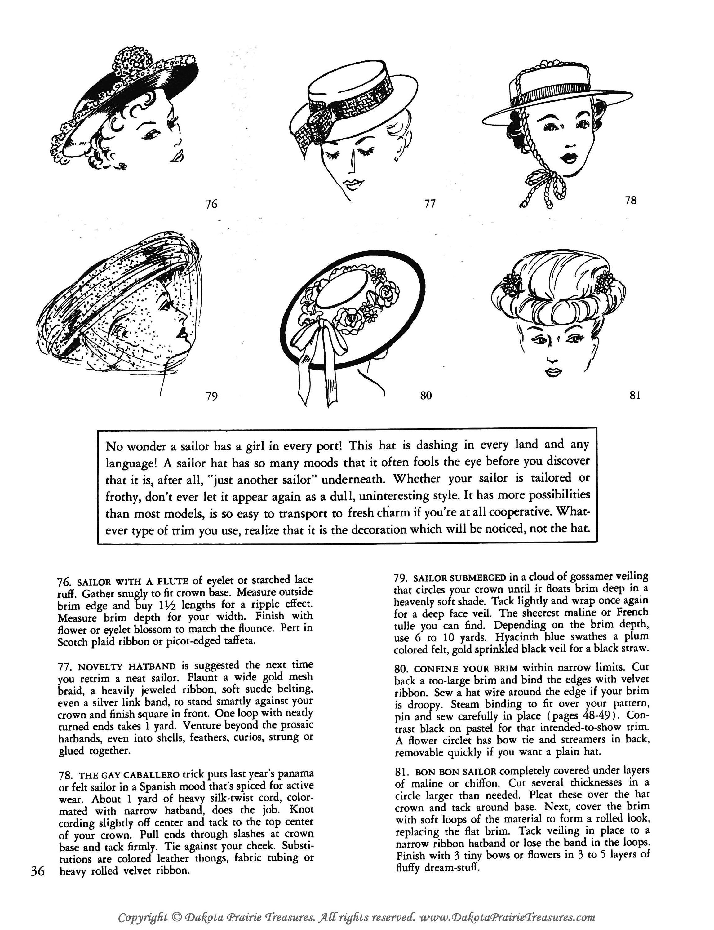 Millinery DOWNLOADABLE PDF E-book 1949 Retro Atomic Hats Make - Etsy