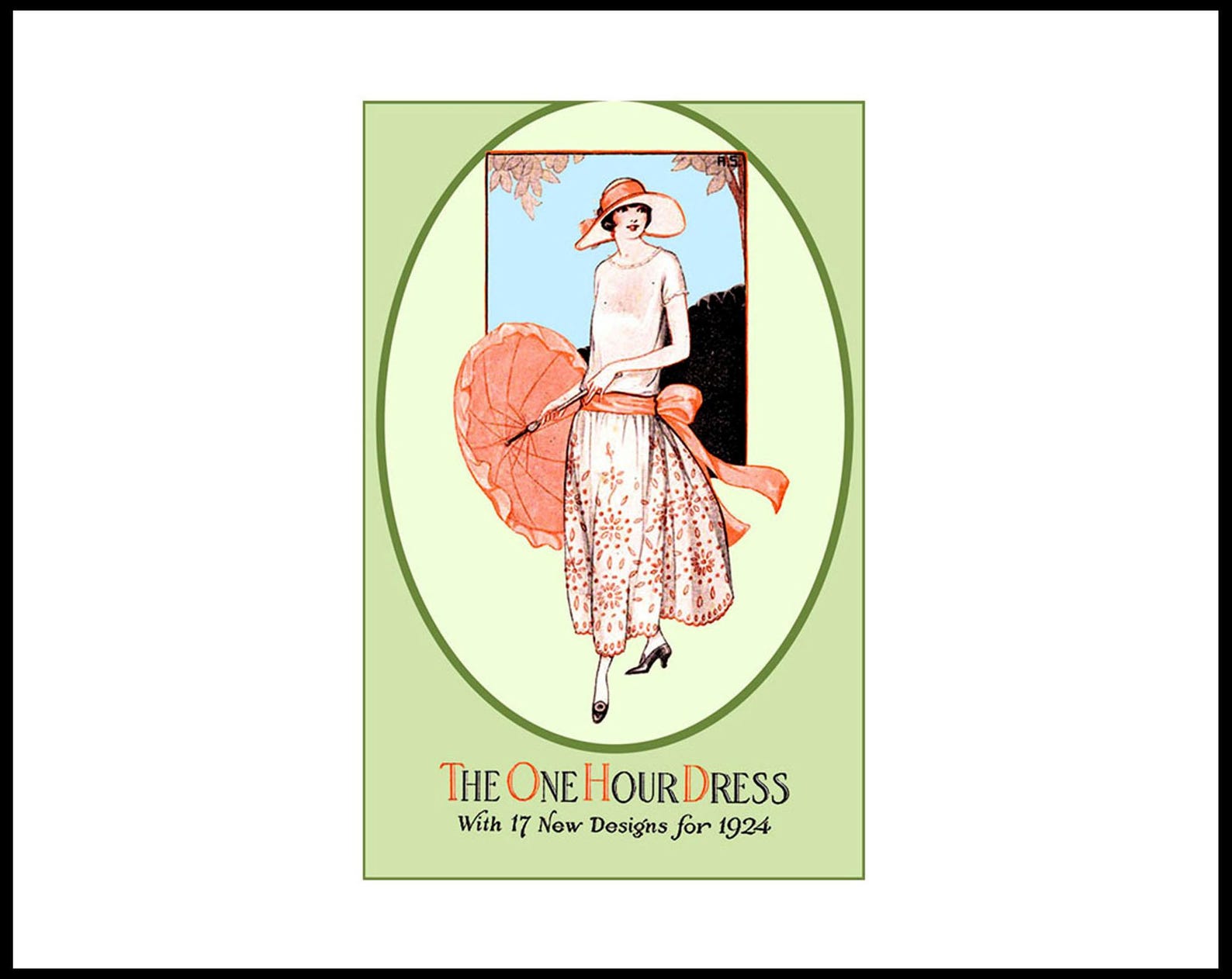 1920s Flapper Dress Pattern: One Hour Frock Designs for 1924 ...