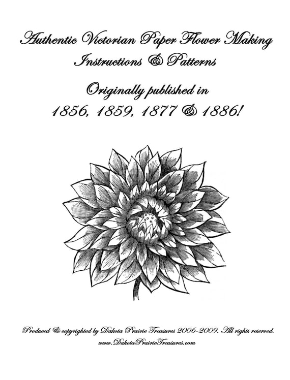 Victorian Paper Flower Making Book Floral Ornaments Flowers - Etsy