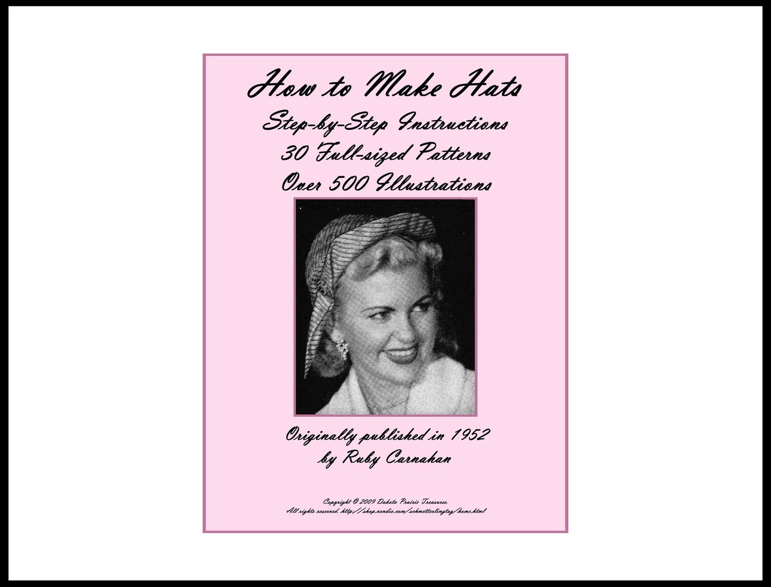 1952 Retro Hat Making Book: 30 Patterns, 500+ Illustrations, Millinery ...