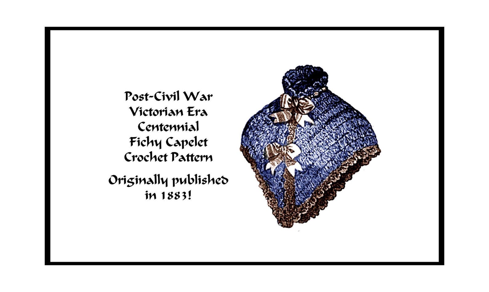 Victorian Fichu Cape Crochet Pattern PDF DOWNLOAD 1883 Femme Fatale ...