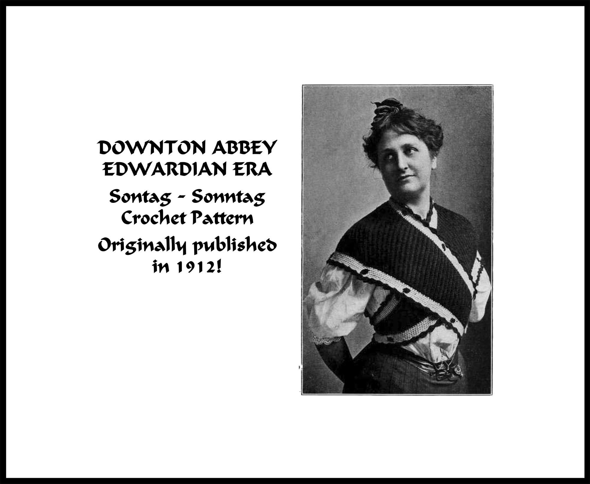 Sontag Shawl Crochet Pattern Pdf DOWNLOAD 1912 DOWNTON ABBEY Gibson ...
