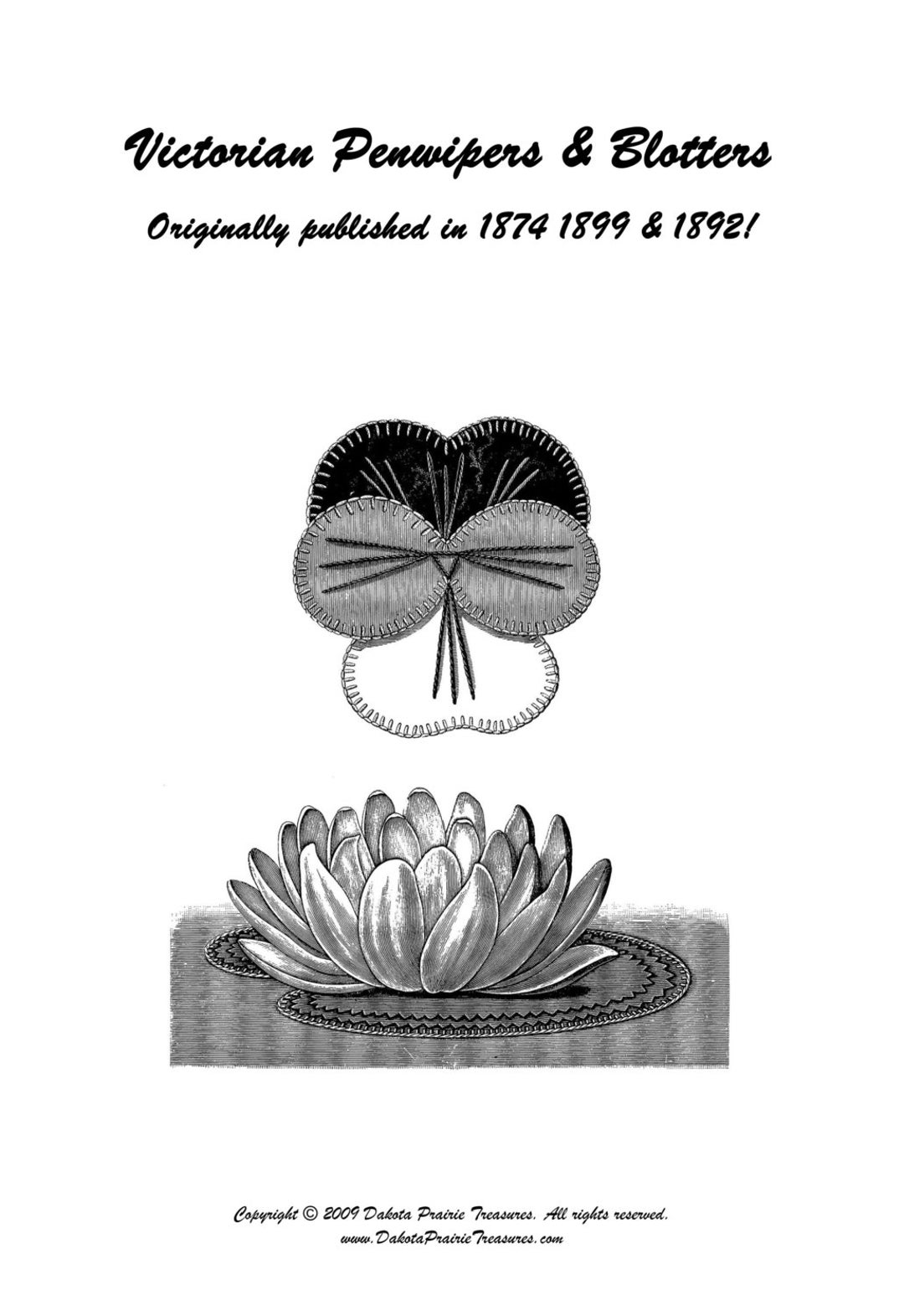 Victorian Pen Wiper Book Instructions Patterns 1889 Penwiper Penwipers ...