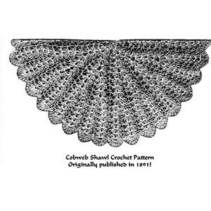 Victorian Shawl Crochet Pattern Pdf DOWNLOAD 1891 Circular - Etsy