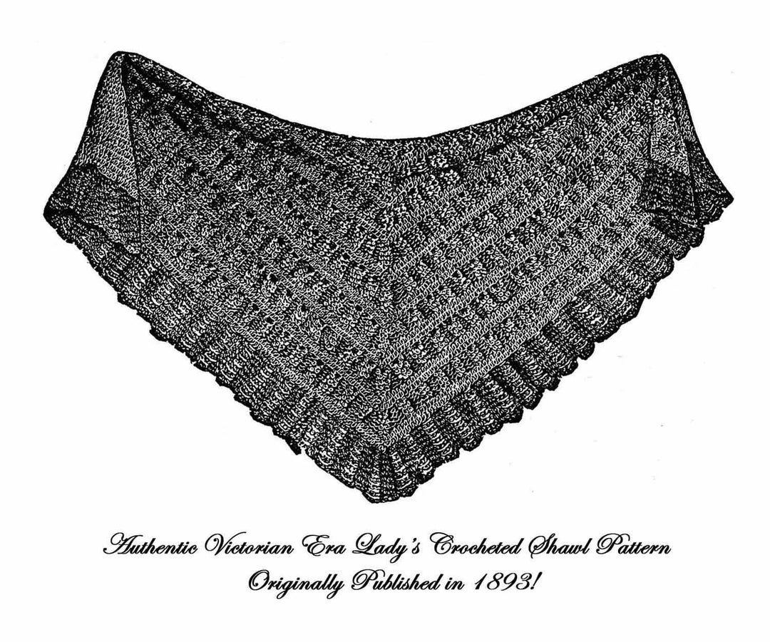 Victorian Shawl Crochet Pattern 1893 Feminine DIY Historical - Etsy