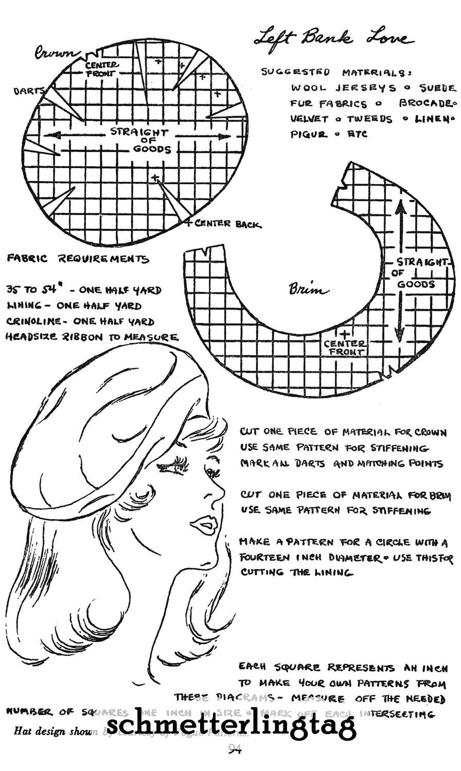 Millinery Book Hat Making Make Hippy Era Hats DIY 1962 - Etsy