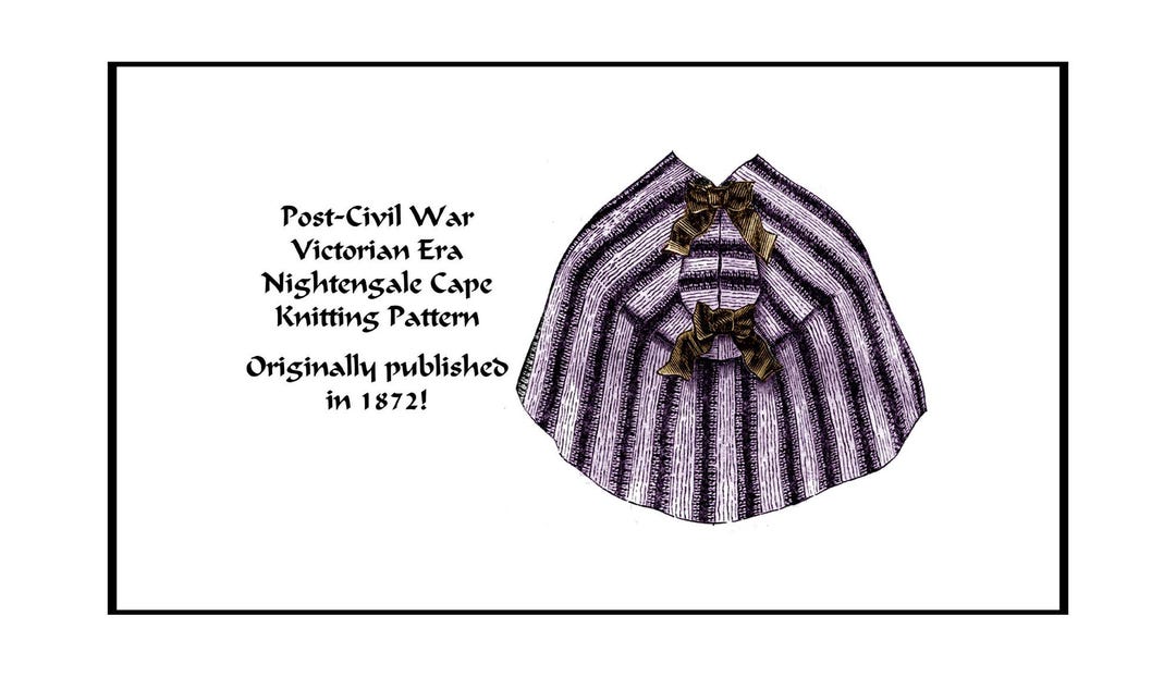 Victorian Nightingale Cape Knit Pattern PDF DOWNLOAD 1872 Cape Hood ...