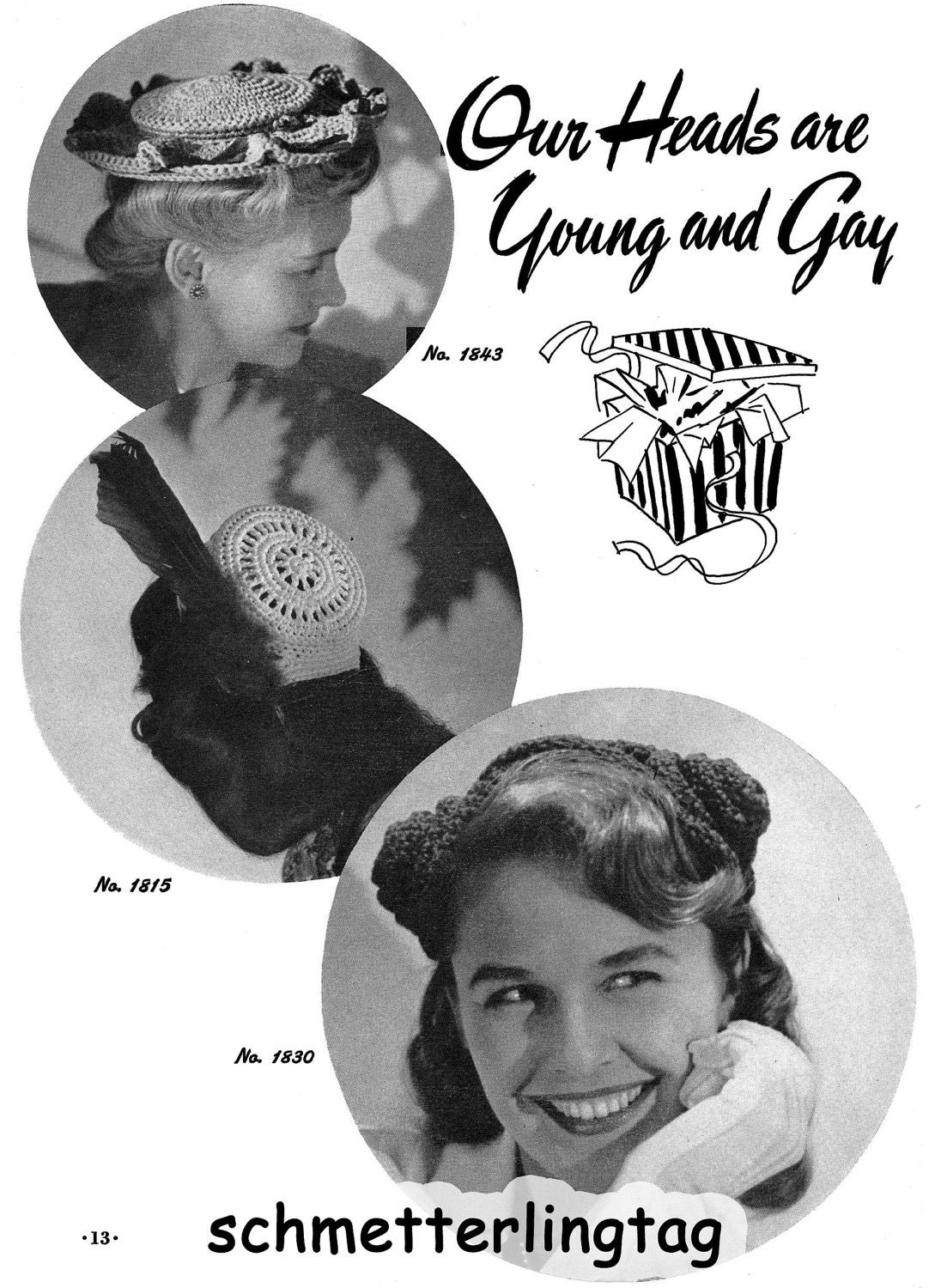 1944 Millinery Book WWII Swing Era Crochet Hat Patterns WWII | Etsy