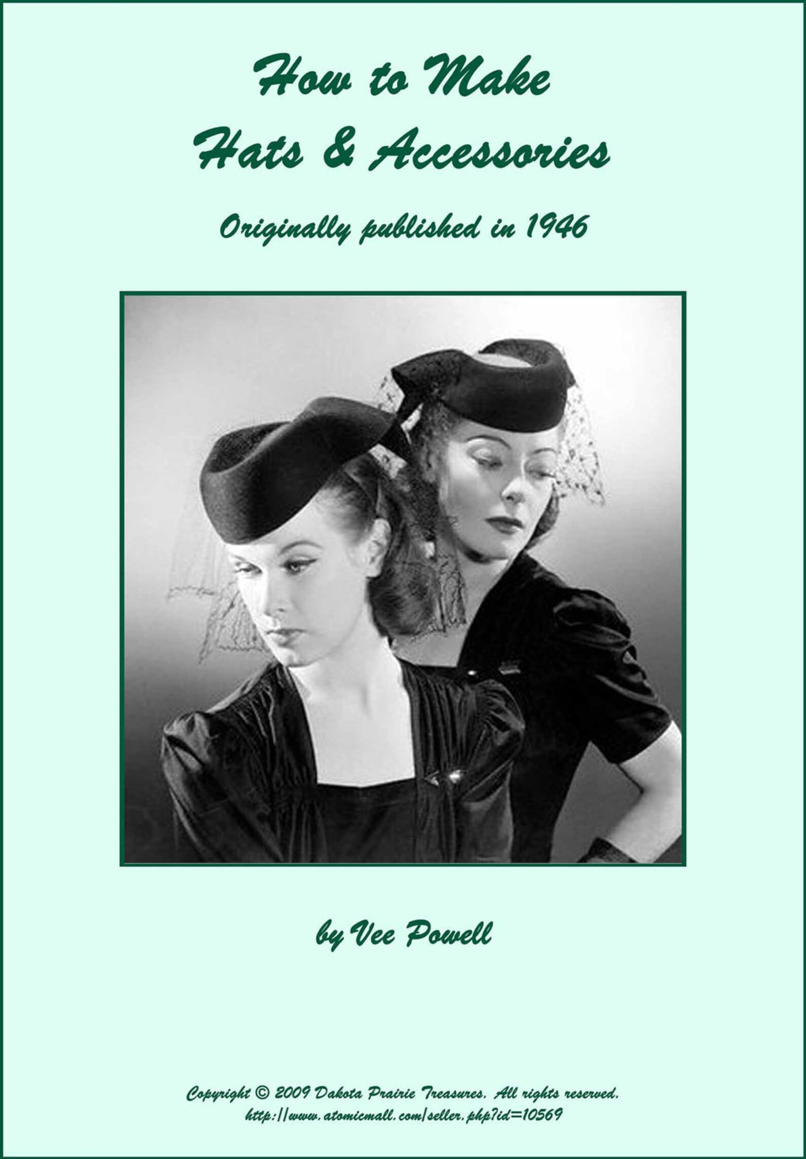 1946 Millinery Book Make Hats Make Gloves Bags Patterns Retro Milliner ...