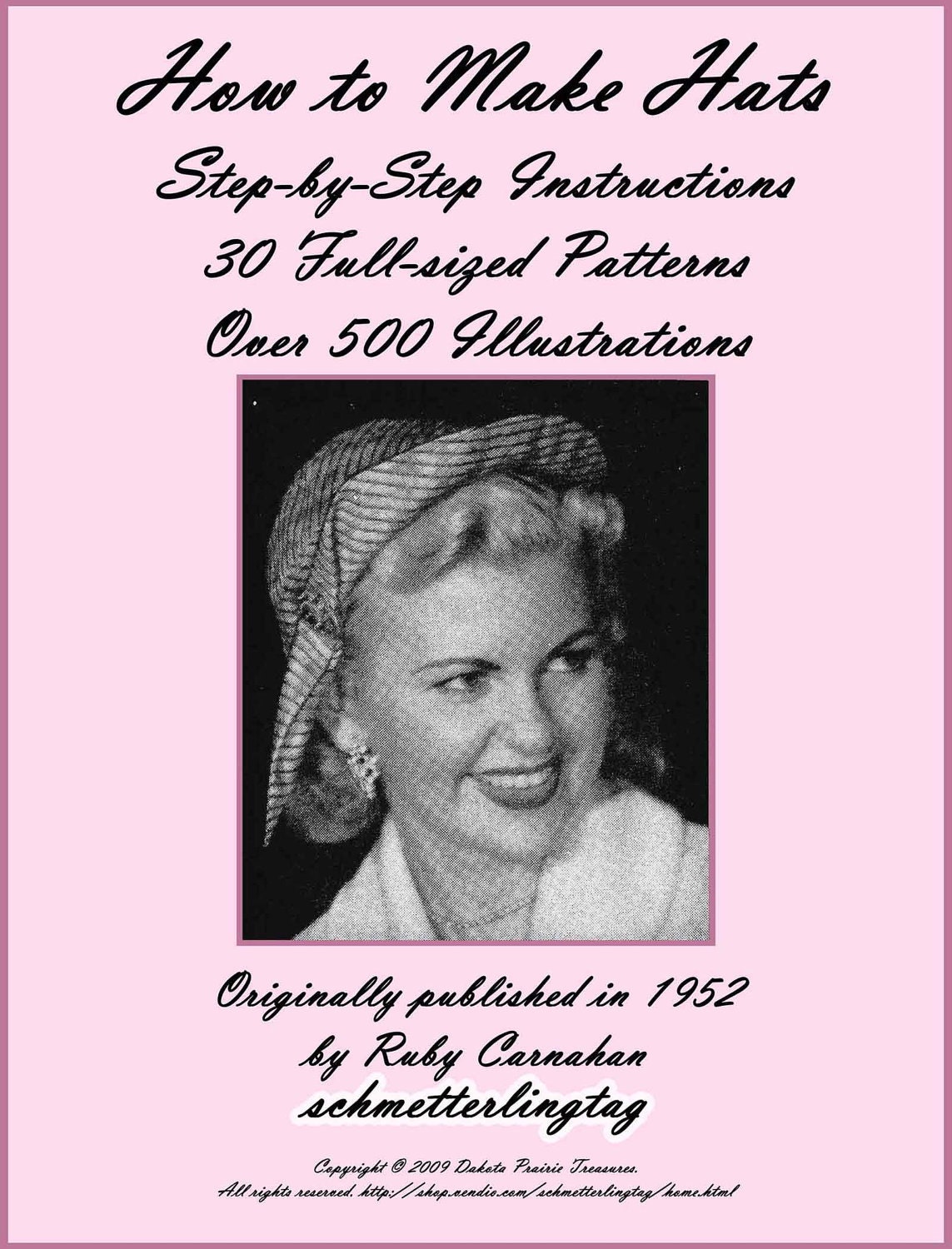 1952 Retro Era Millinery Book Hat Making Make Hats 30 Draft - Etsy