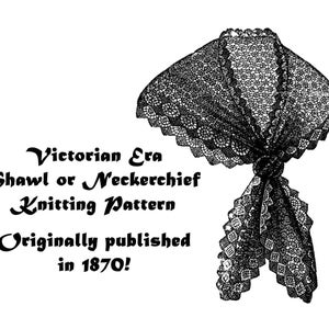 Victorian Shawl Knitting Pattern 1870 PDF DOWNLOAD Femme DIY Historical ...