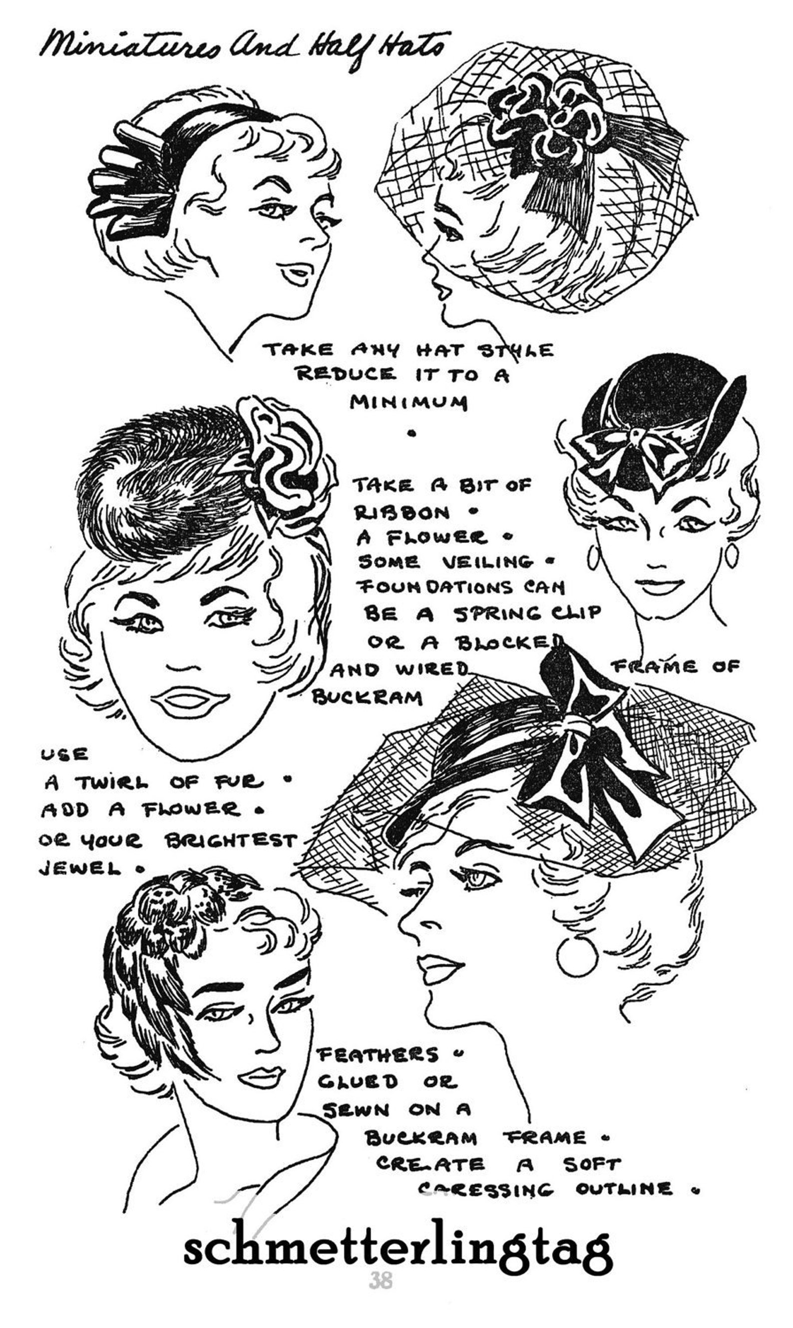 1962 Millinery Design Book: Retro Hat Making Patterns - Etsy