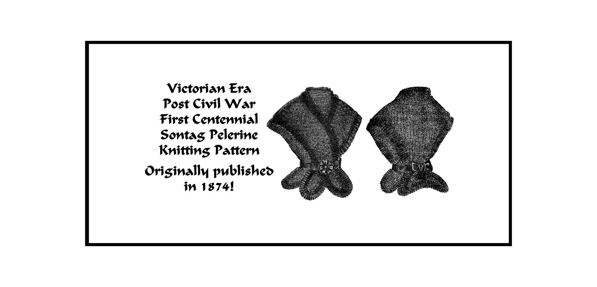 Victorian Sontag Pelerine Knitting Pattern 1874 PDF DOWNLOAD Post-civil ...