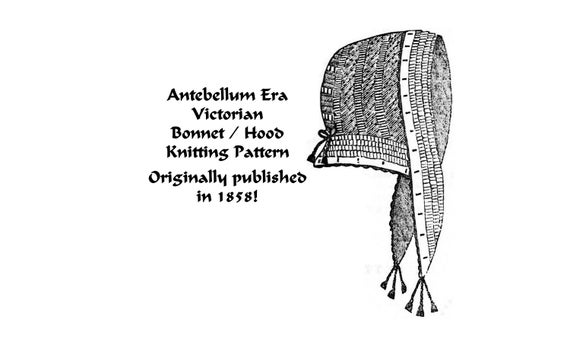 Antebellum Bonnet Crochet Knit Pattern PDF DOWNLOAD Victorian | Etsy