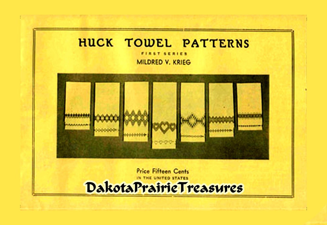 Huck Towel Patterns Vintage 1936 First Series Swedish Weaving ...