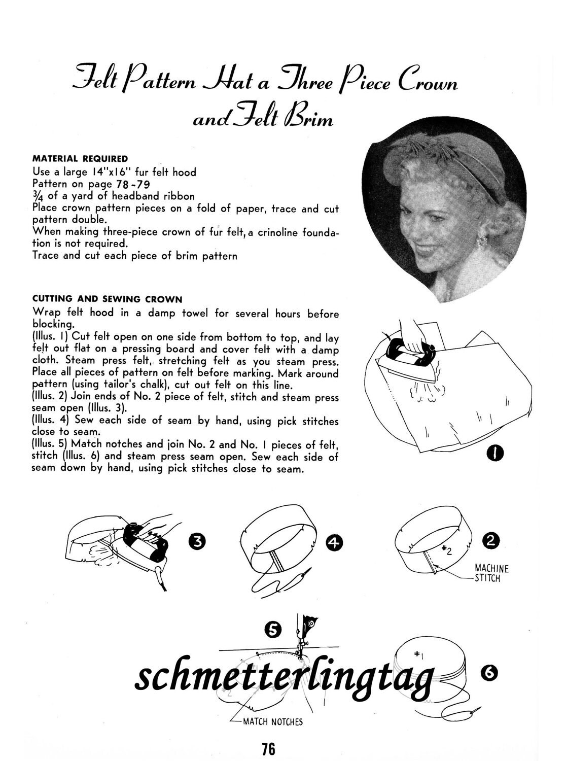 1952 Retro Era Millinery Book Hat Making Make Hats 30 Draft - Etsy