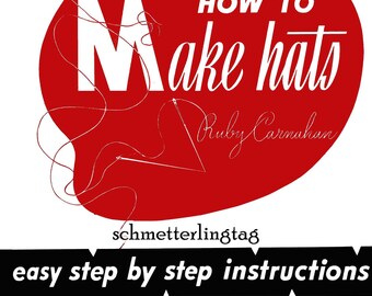 Millinery Book Hat Making Make Hippy Era Hats DIY 1962 | Etsy