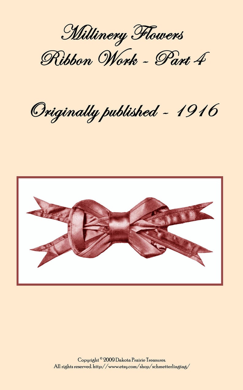 1916 Millinery Book Titanic Flapper WWI Make Hat Flowers Trim - Etsy