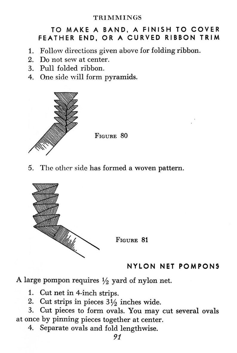 1951 MILLINERY Hat Making Book Retro COLLINS Complete DIY Milliner ...