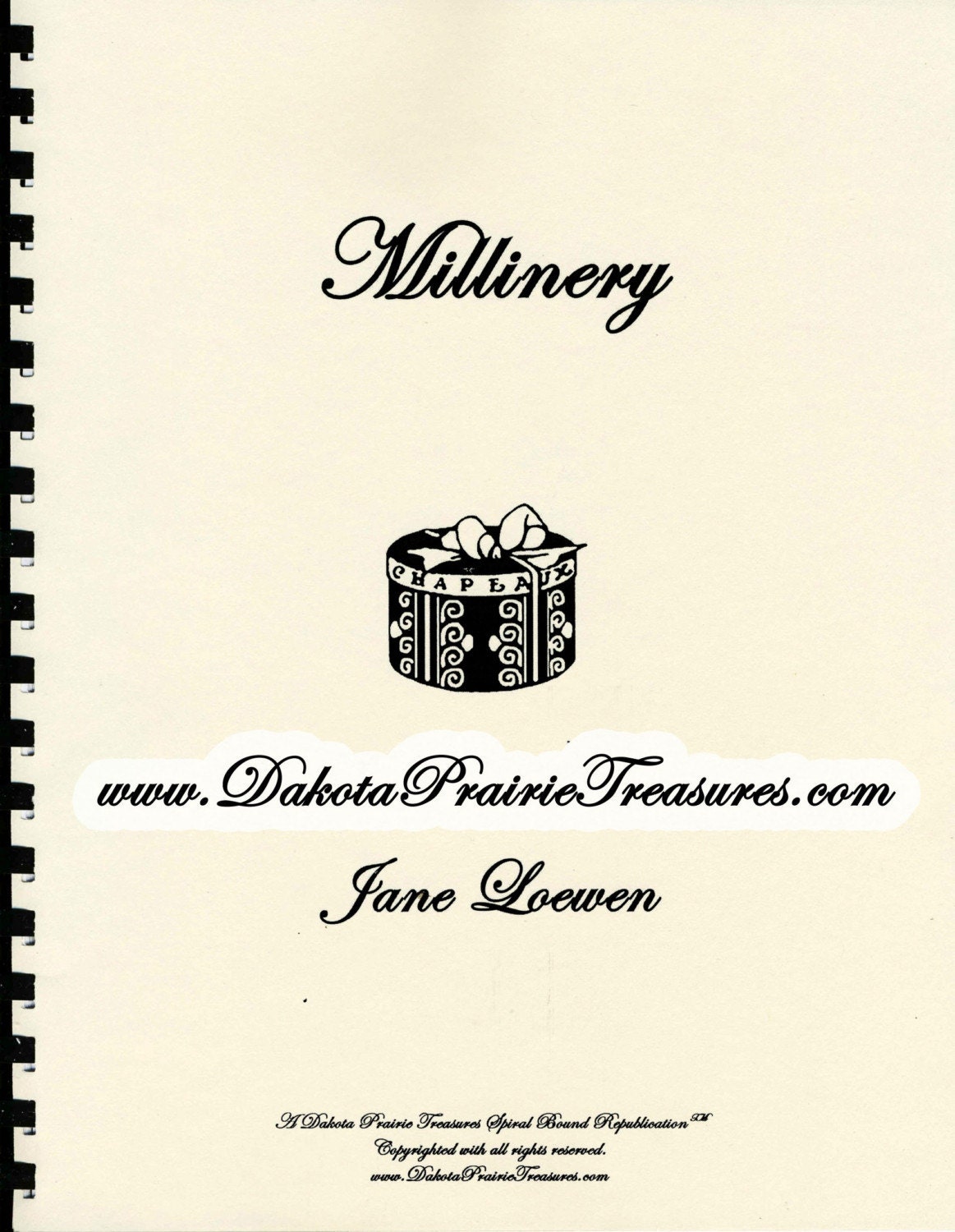 MILLINERY Lessons Make Hats LOEWEN Hat Making Design & Technique Comb ...