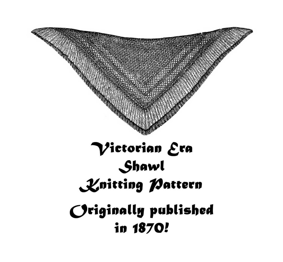 Victorian Shawl Knit Pattern 1870 Crossover Sontag Knitting - Etsy