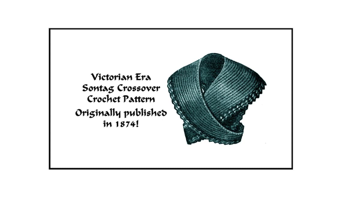 Post-civil War Sontag Crochet Pattern PDF DOWNLOAD 1874 - Etsy