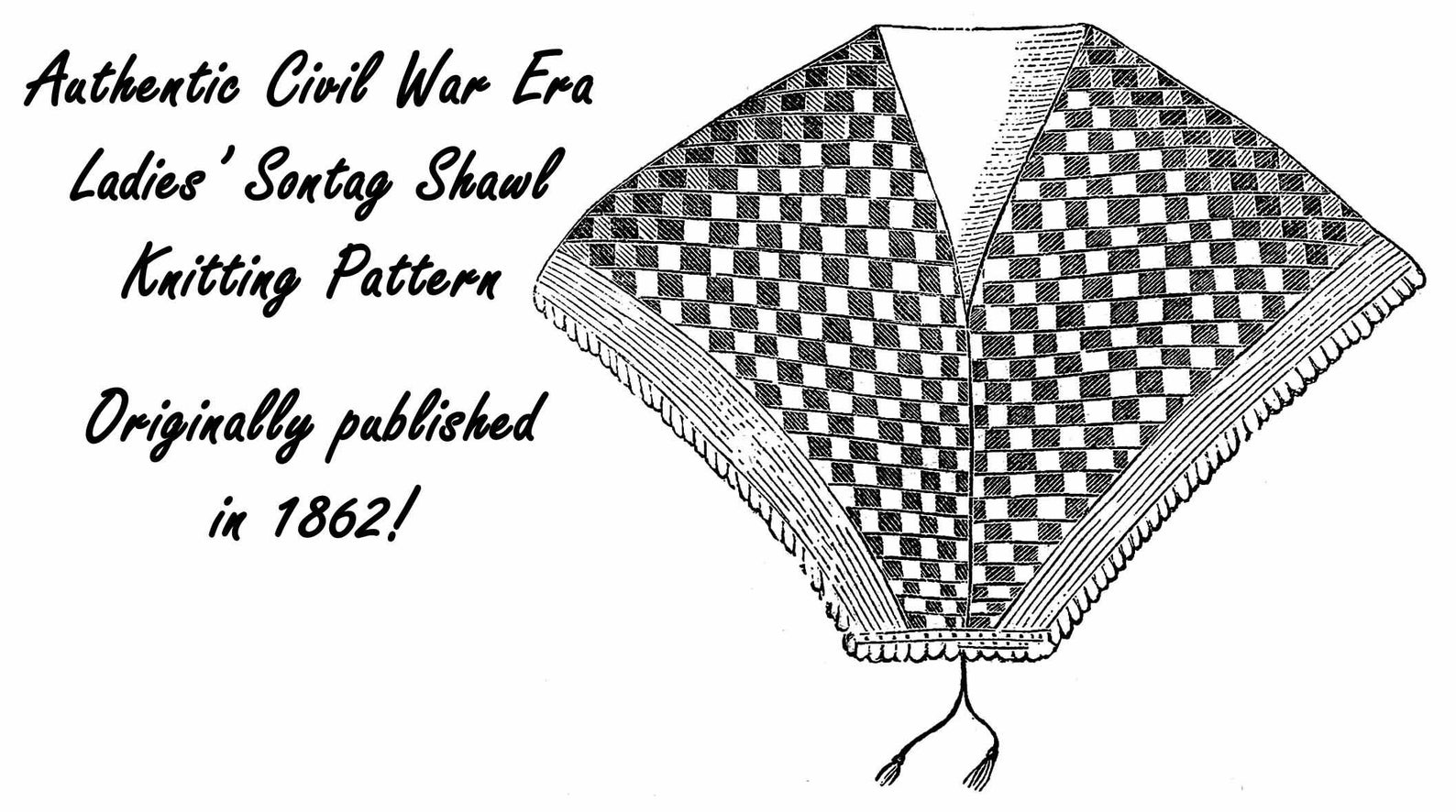Antebellum Sontag Knit & Crochet Pattern 1862 Civil War - Etsy