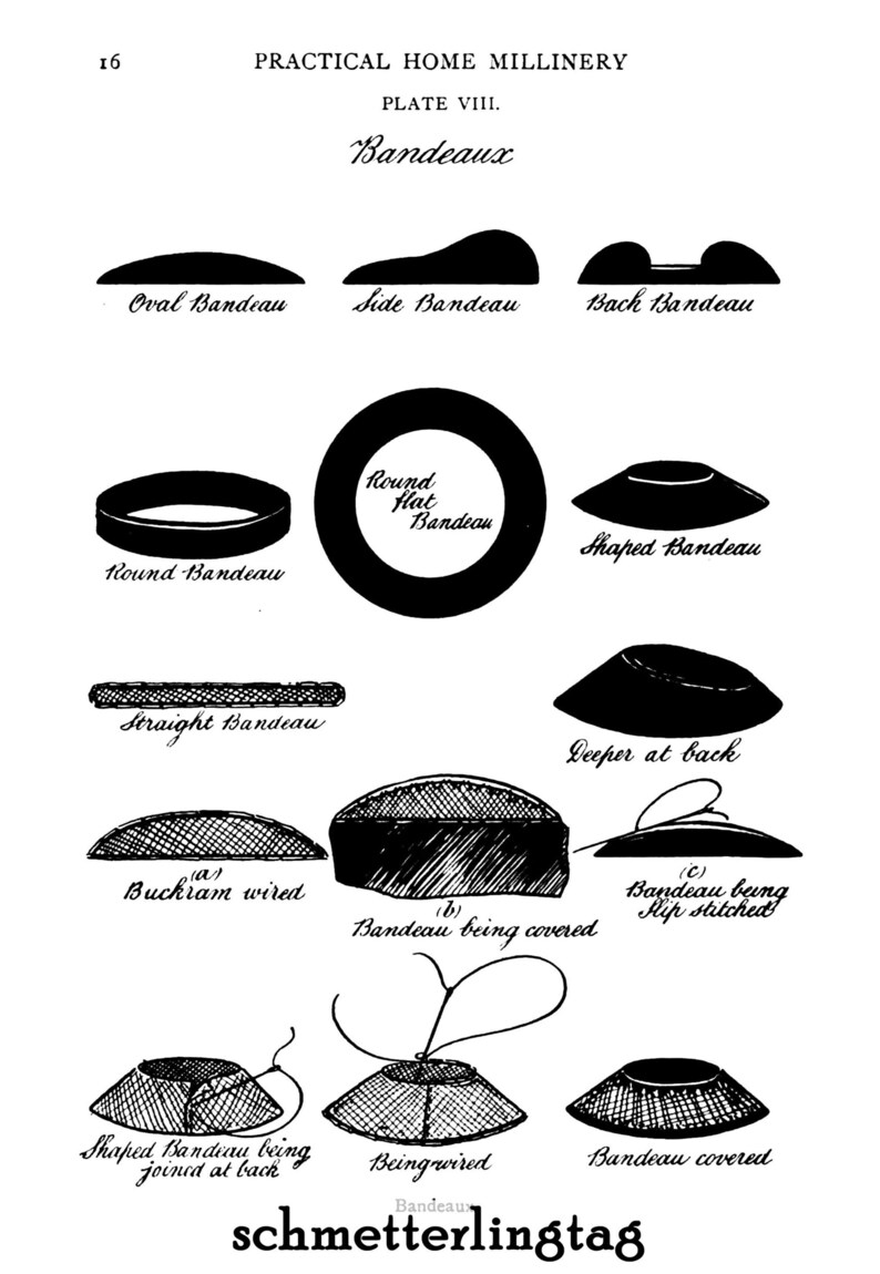 Practical Home Millinery Book 1912 Make Downton Abby Hats Bonnets ...