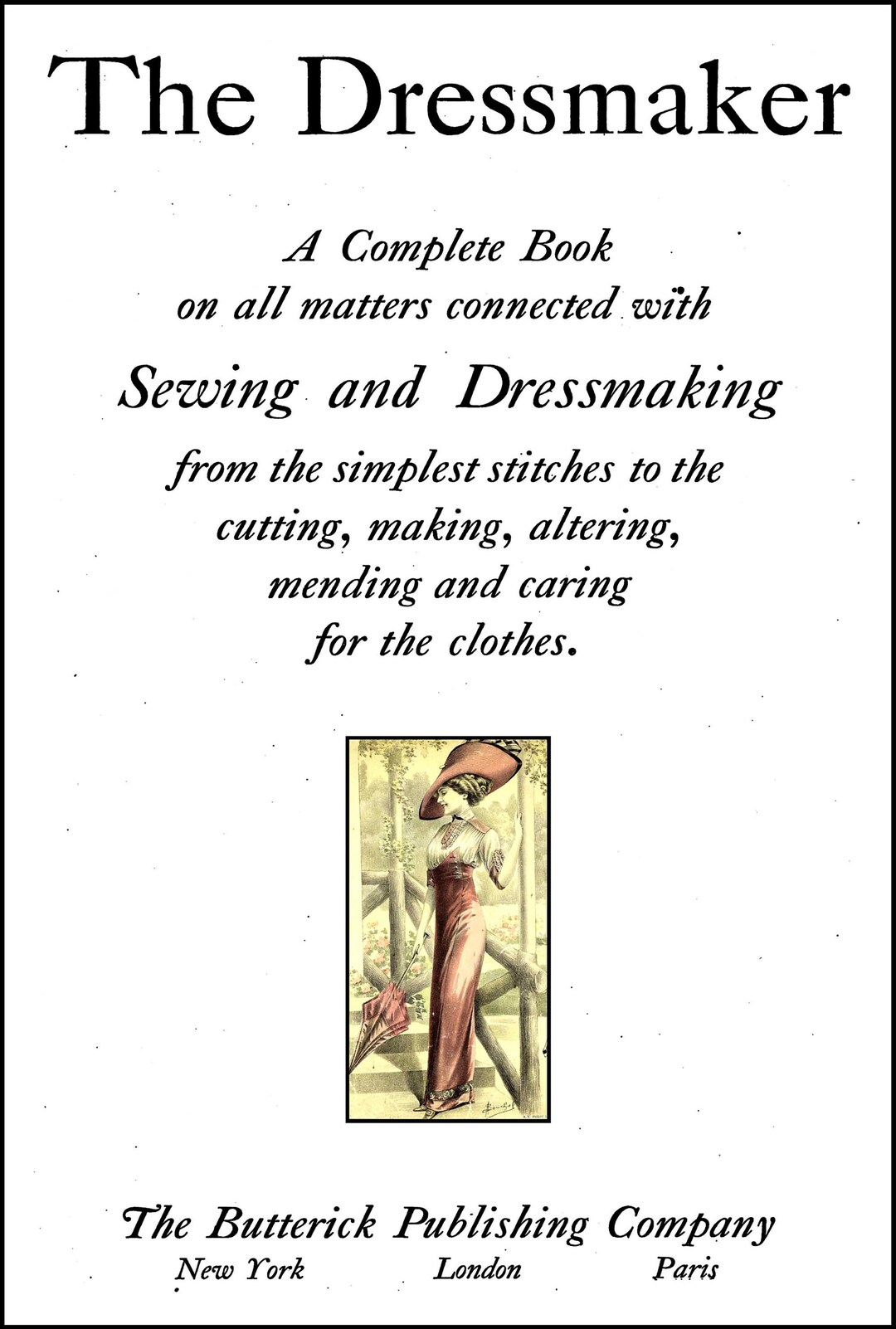 1911 Edwardian Dressmaking Book – Titanic Era Sewing Patterns for ...