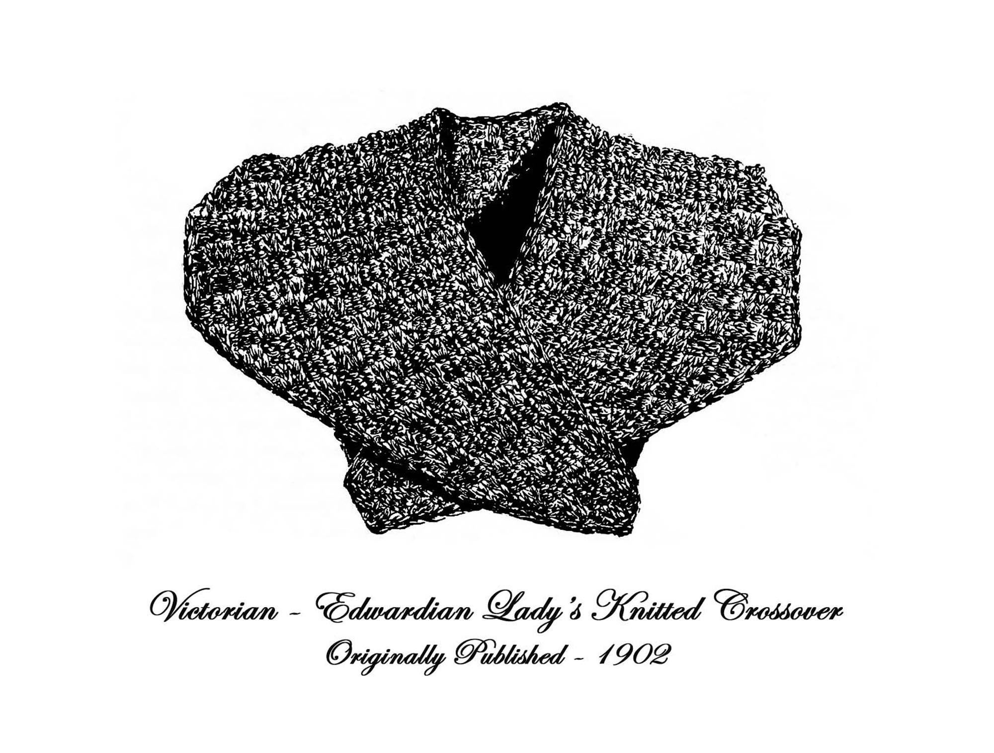 Vintage Sontag Knit Pattern 1902 Knitted Crossover - Etsy