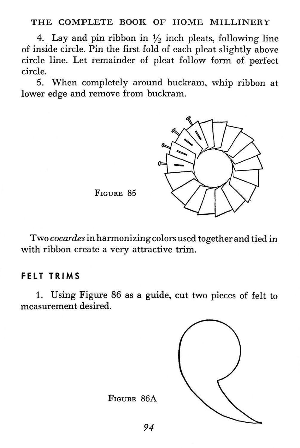 1951 MILLINERY Hat Making Book Retro COLLINS Complete DIY Milliner ...