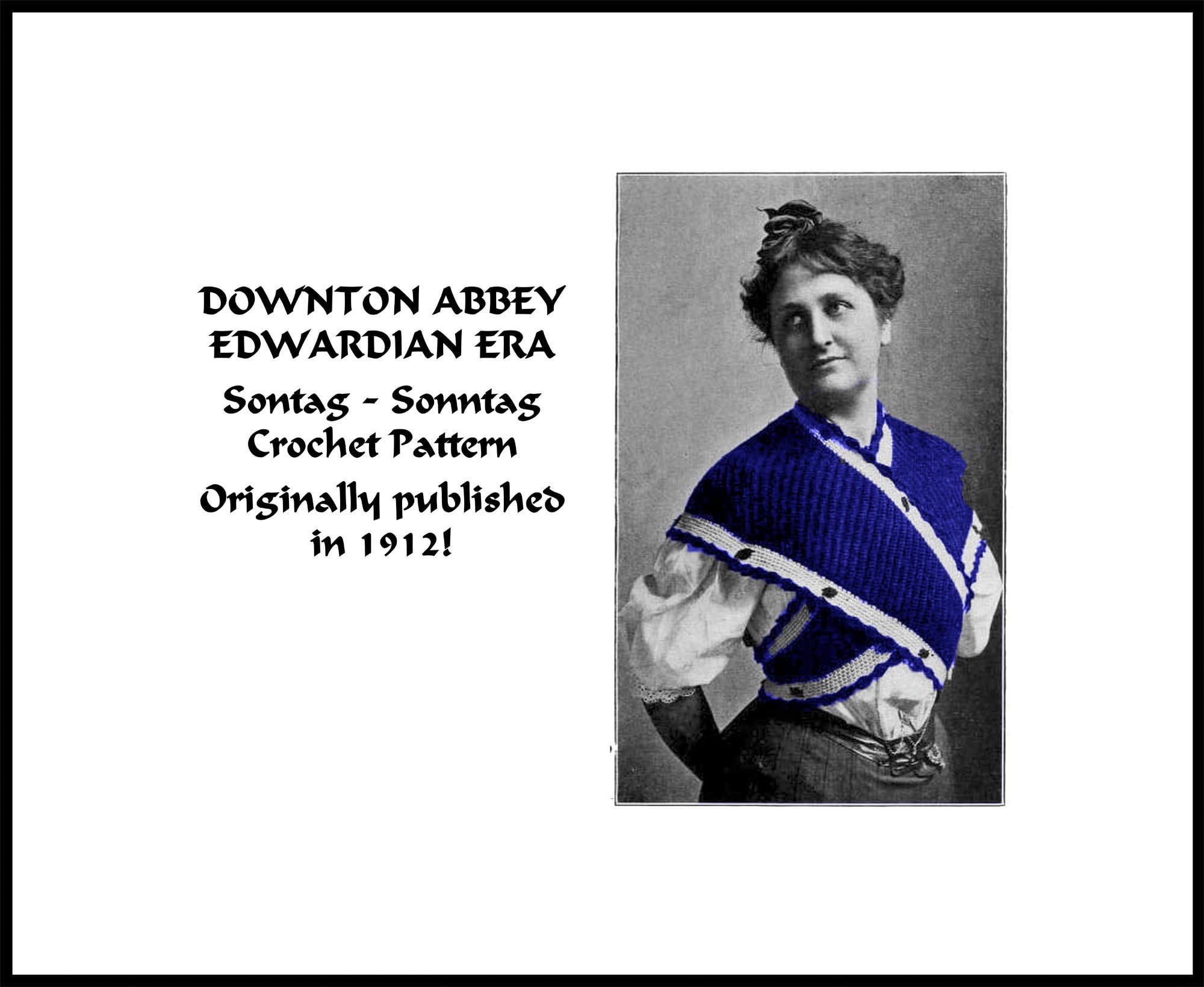Sontag Shawl Crochet Pattern Pdf DOWNLOAD 1912 DOWNTON ABBEY Gibson ...