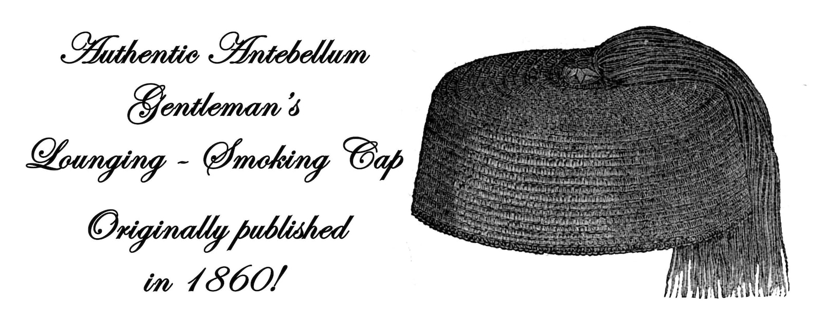 Civil War Men's Cap Crochet Pattern 1866 Victorian | Etsy