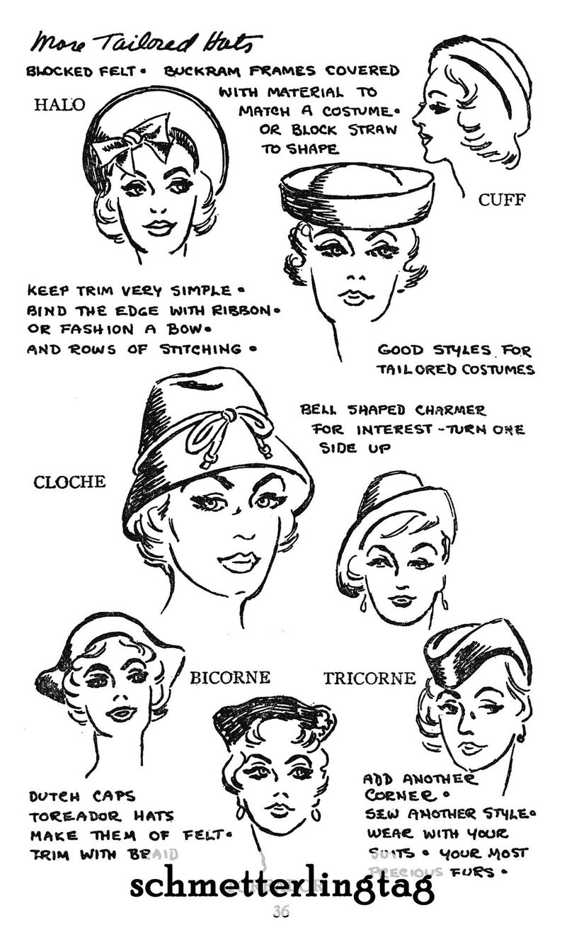 Millinery Book Hat Making Make Hippy Era Hats DIY 1962 - Etsy