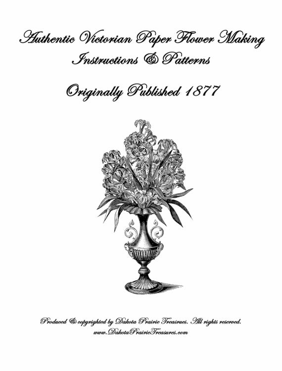 Victorian Paper Flower Making Book Floral Ornaments Wedding | Etsy