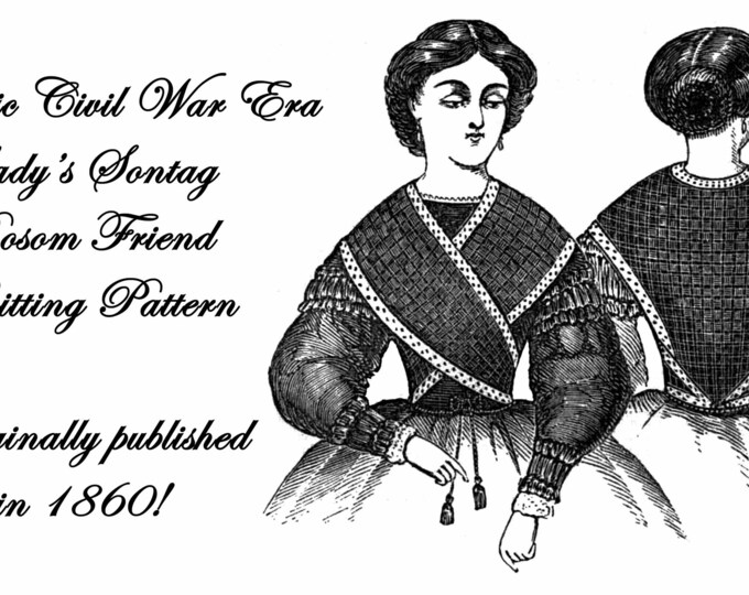 Antebellum Sontag Knitting Pattern 1860 PDF DOWNLOAD Civil War ...