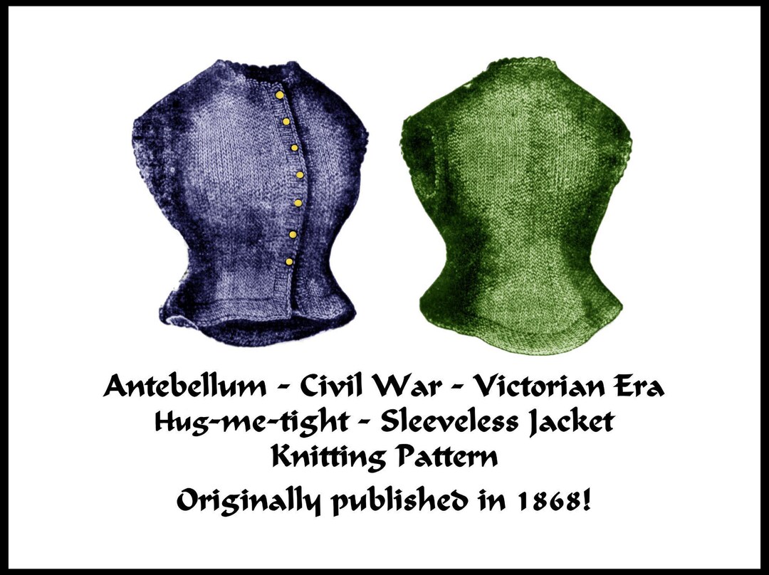 Civil War Sontag Jacket Knit & Crochet Pattern 1868 PDF DOWNLOAD ...
