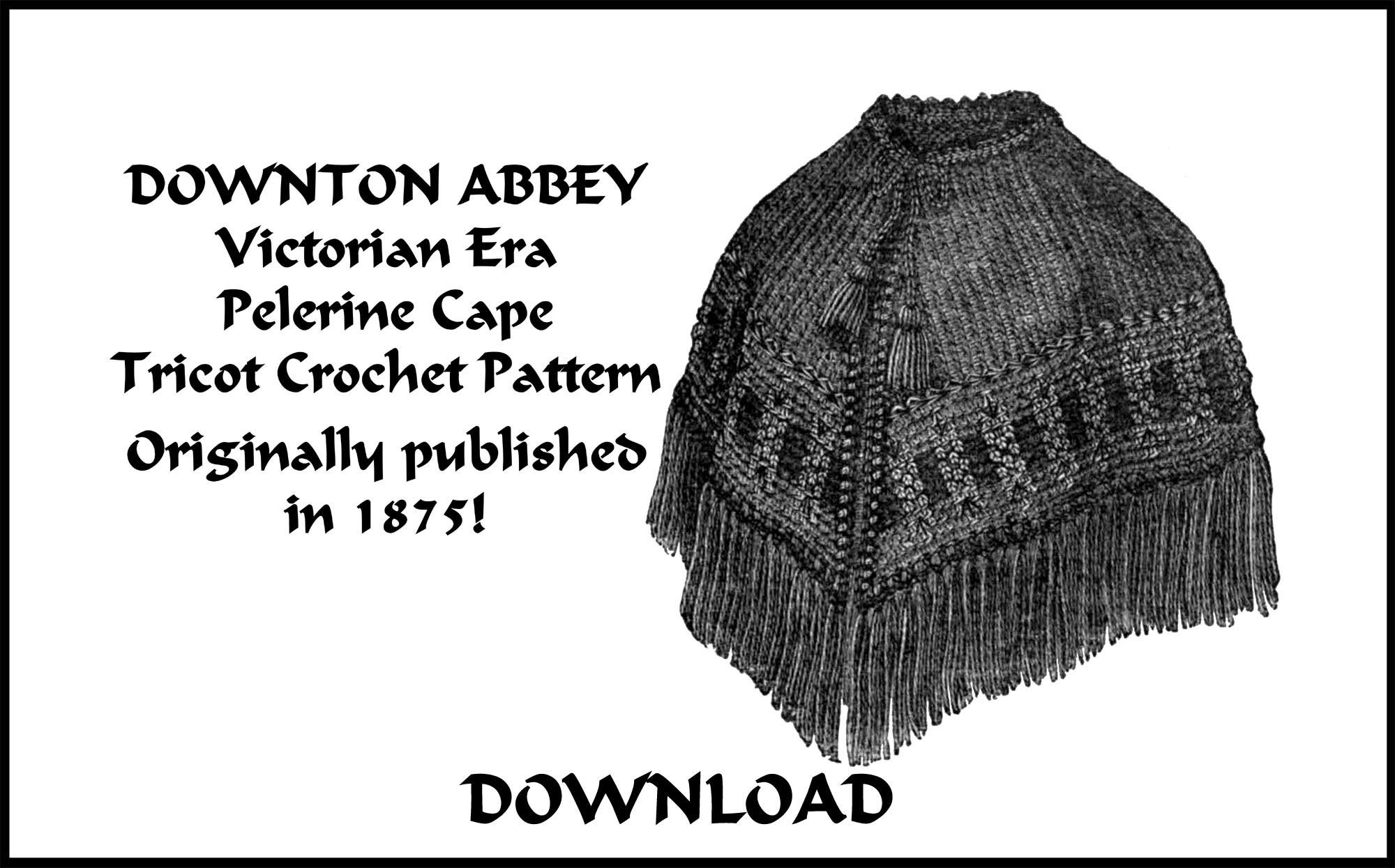 Victorian Pelerine Cape Tricot Crochet Pattern 1875 PDF DOWNLOAD Femme ...