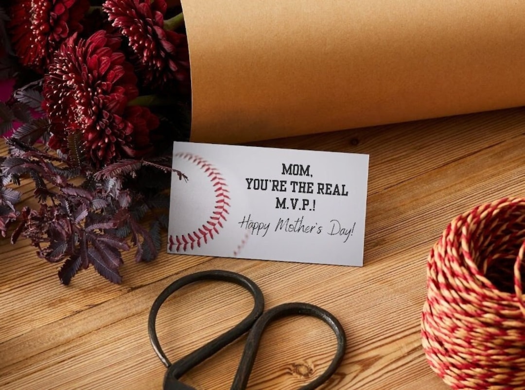 Baseball Mom Gift Tag, Mothers Day Tag, Baseball Gift Tag, Mothers Day ...