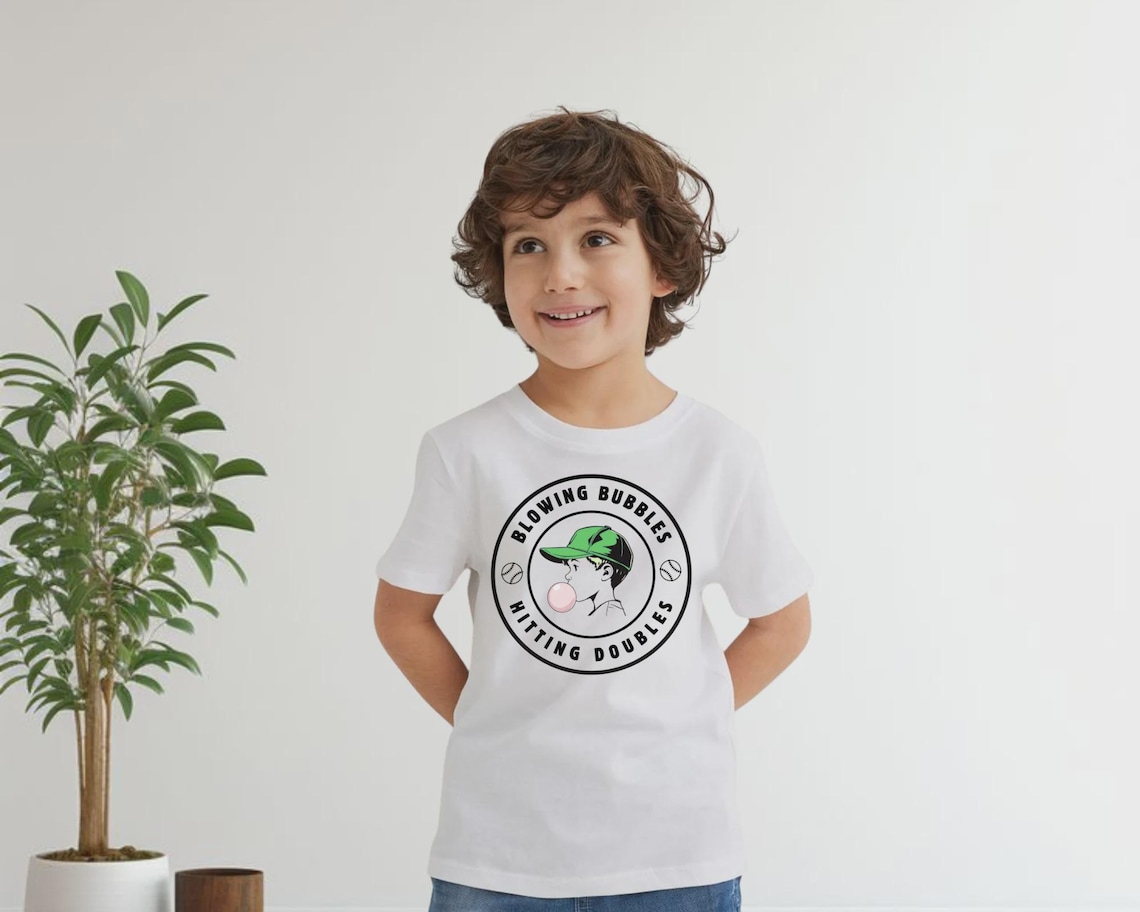 Blowing Bubbles Hitting Doubles Design, Baseball Design, Team Design ...