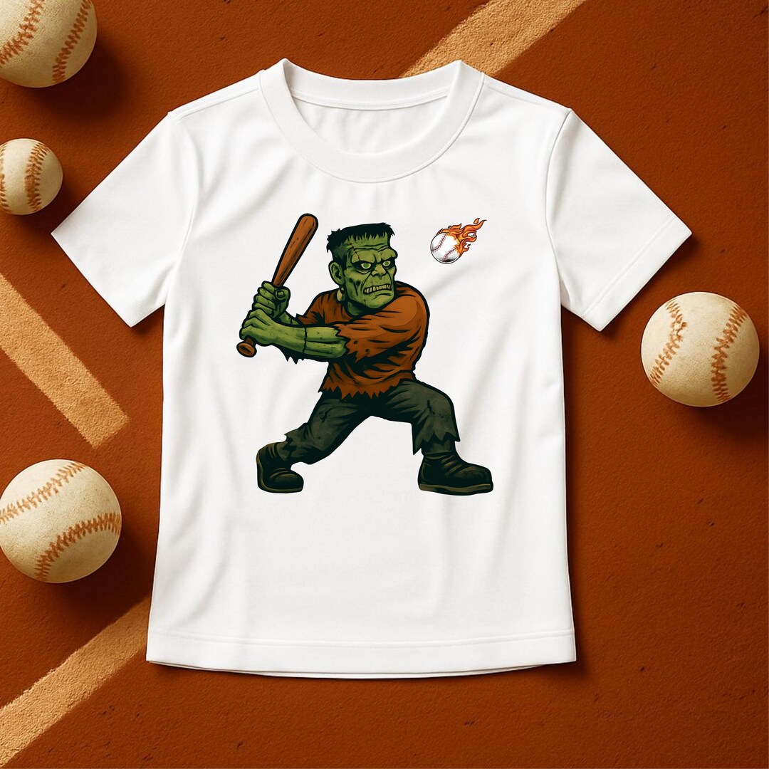 Frankenstein Baseball File, Halloween Baseball Design, Monster Bash ...